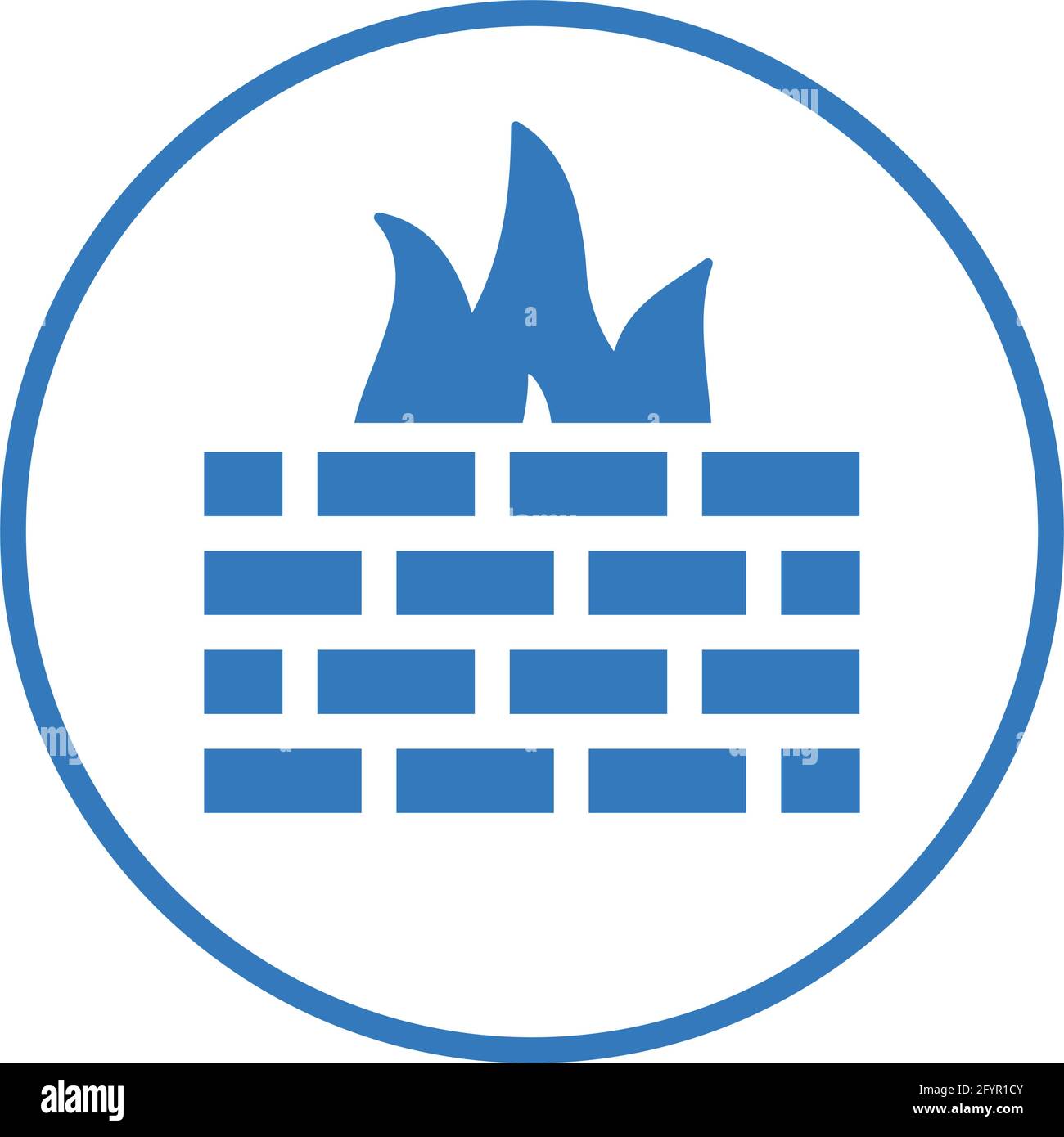 Fire wall, firewall icon - Perfect use for print media, web, stock ...