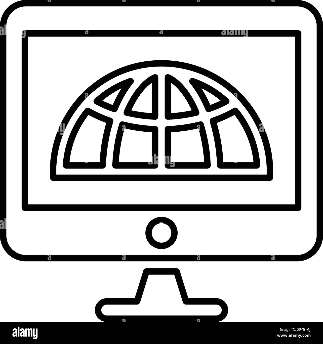 Online presence, management icon - Perfect use for print media, web ...