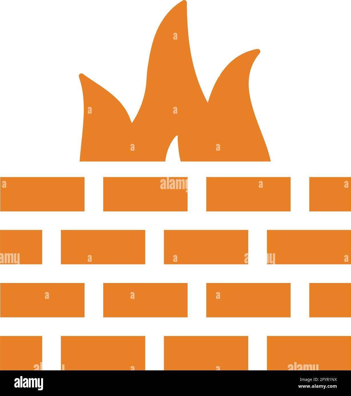 Fire wall, firewall icon - Perfect use for print media, web, stock ...