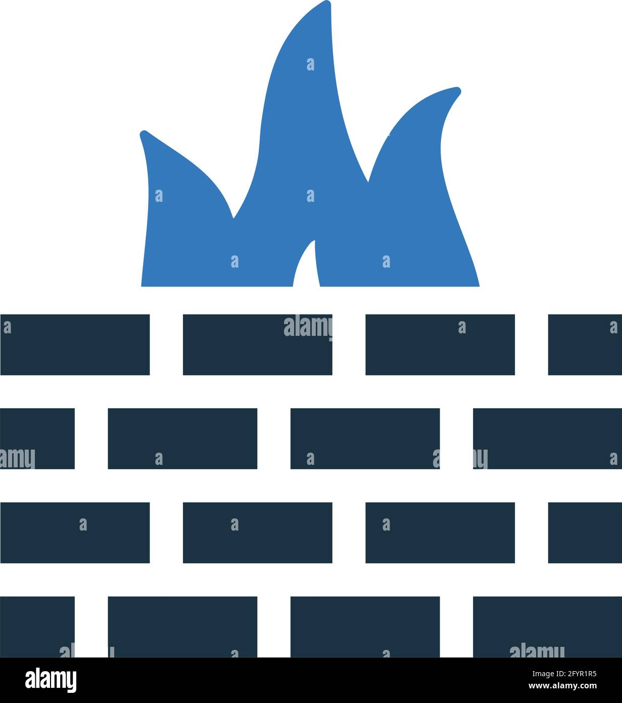 Fire wall, firewall icon - Perfect use for print media, web, stock ...