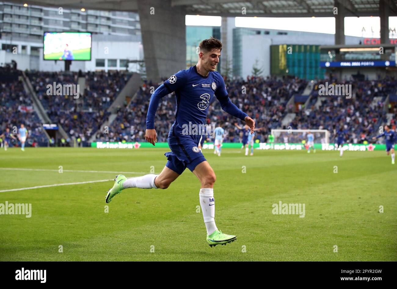 Chelsea’s Kai Havertz celebrates scoring their side's first goal of the ...