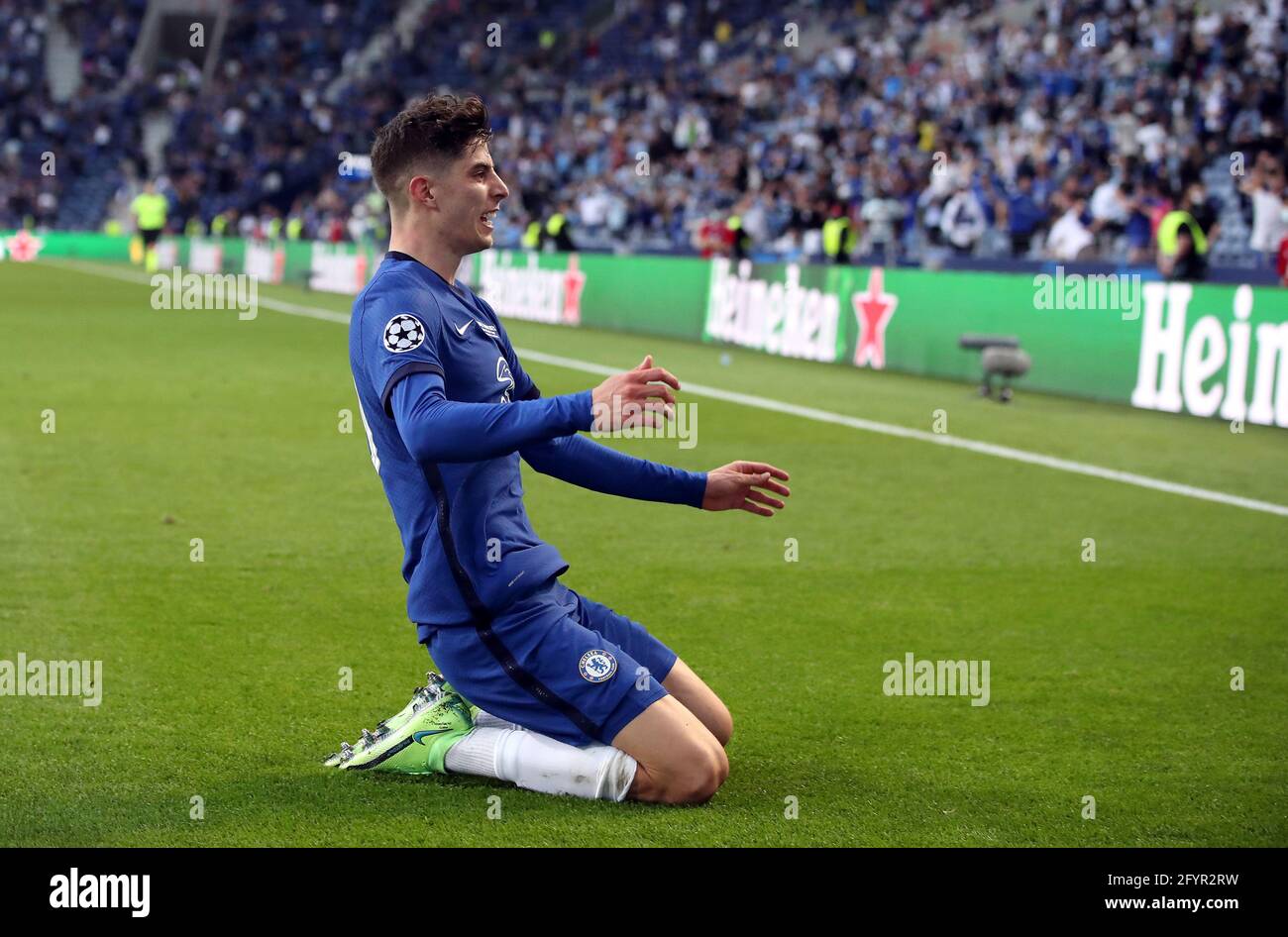 Chelsea’s Kai Havertz celebrates scoring their side's first goal of the ...