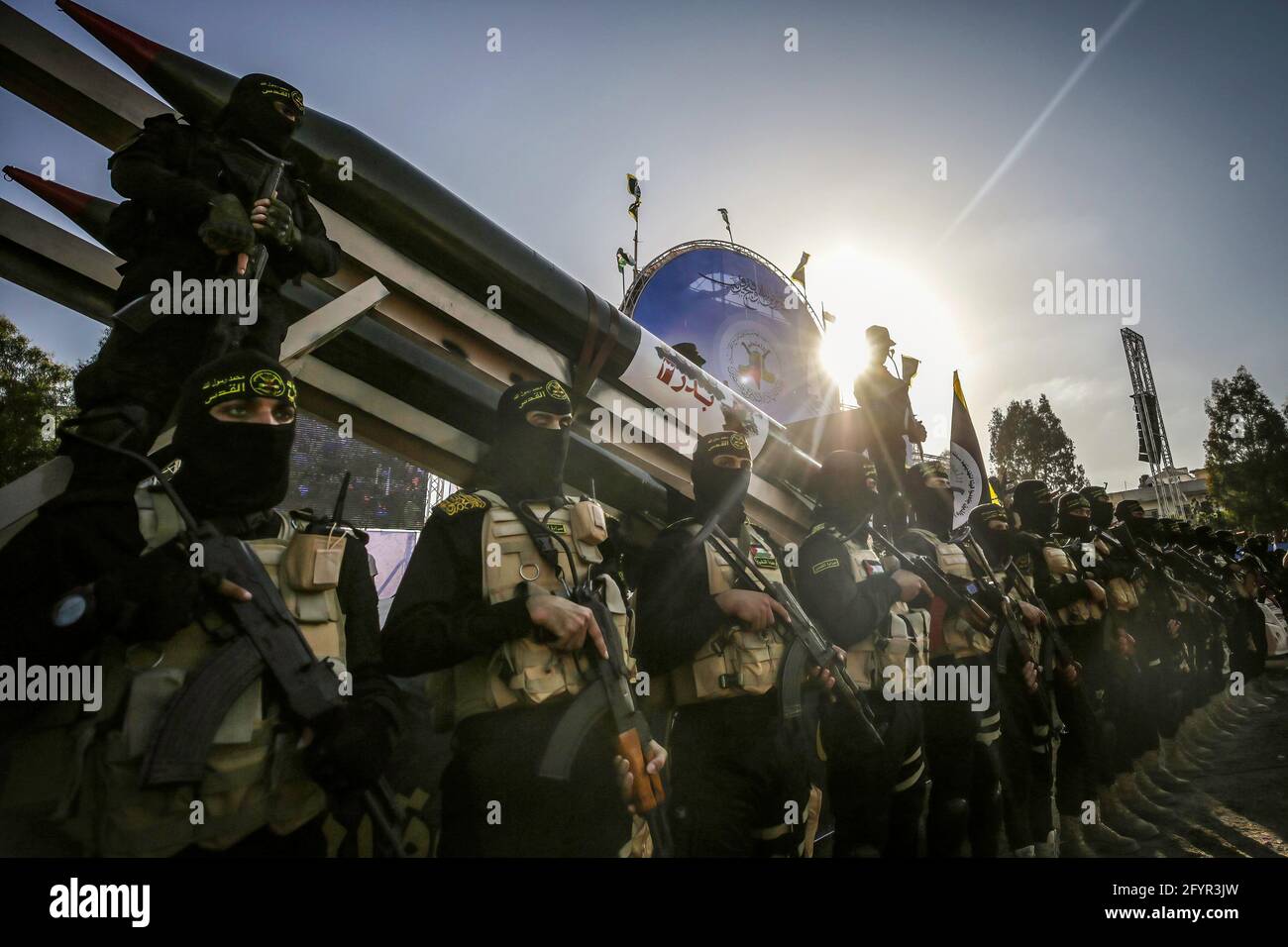 Fighters from the Saraya al-Quds Brigades, the armed wing of the ...