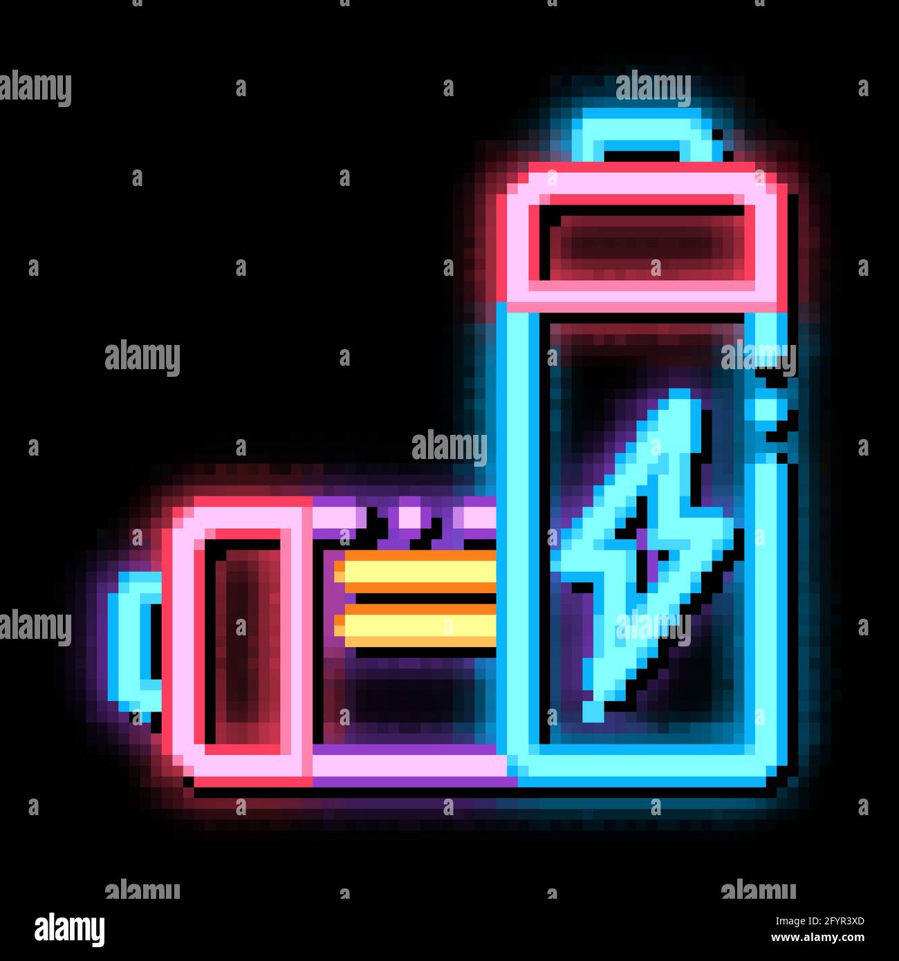 Nuclear Waste Container neon glow icon illustration Stock Vector Image ...