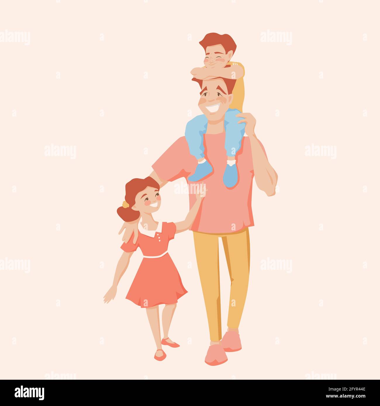 Dad and son bonding Stock Vector Images - Alamy