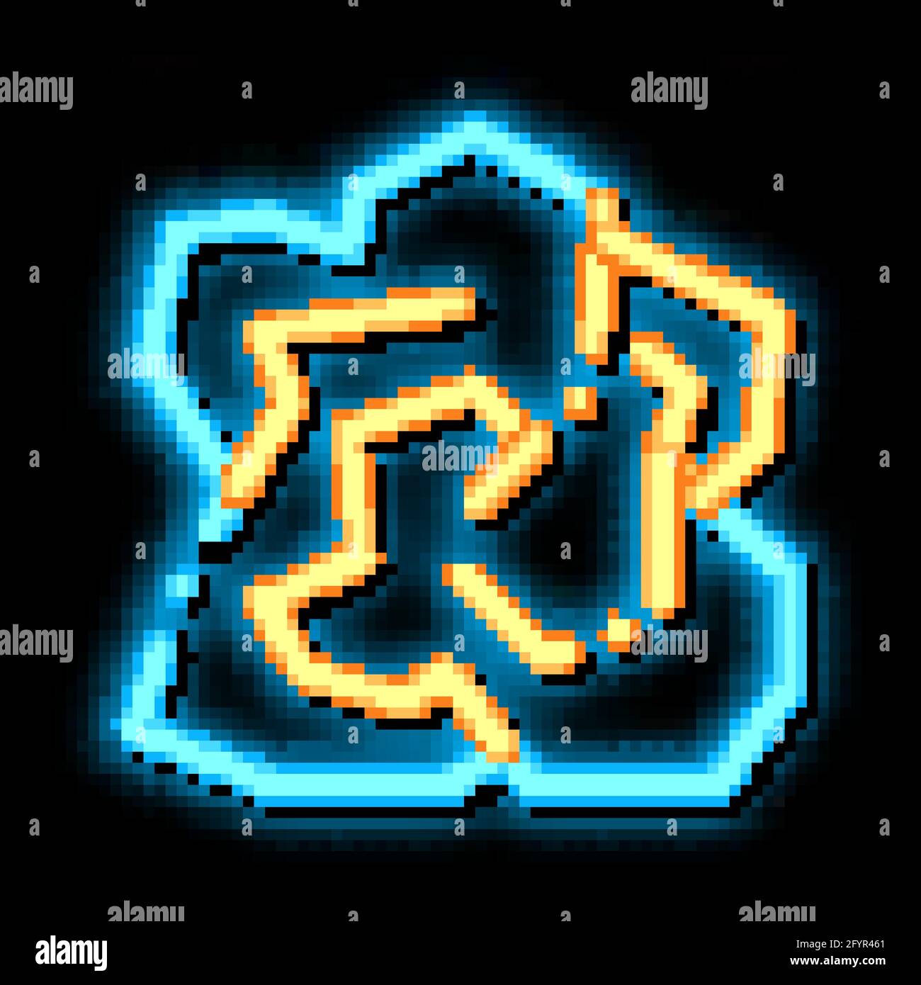 Crumpled Piece Of Paper neon glow icon illustration Stock Vector Image ...