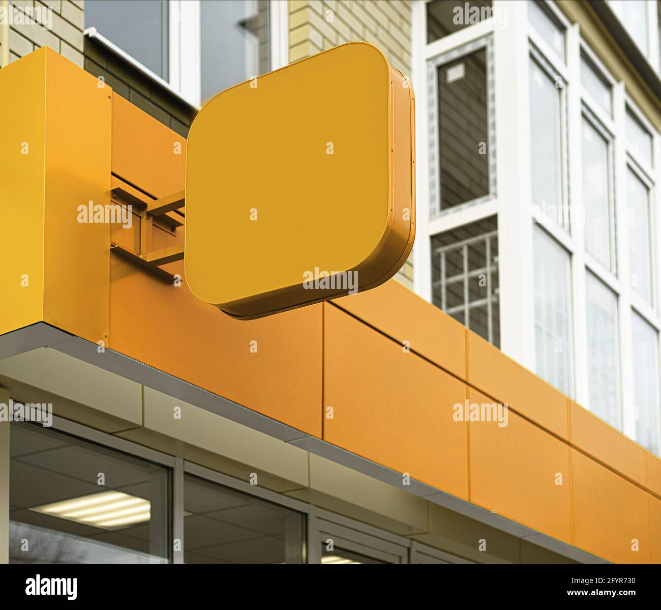 yellow store sign shop sign Stock Photo - Alamy
