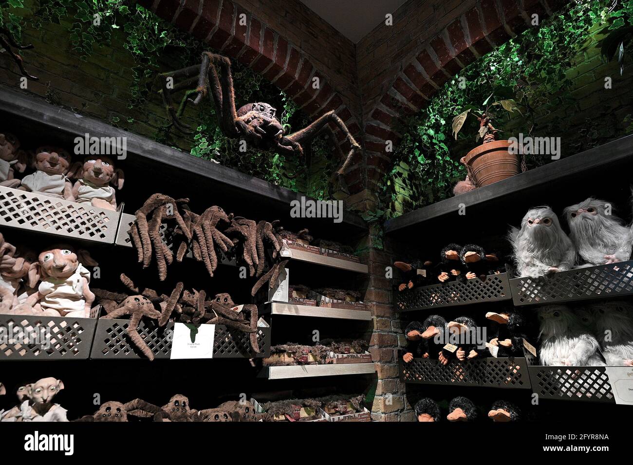 Movie related merchandise and decorations inside the Harry Potter ...