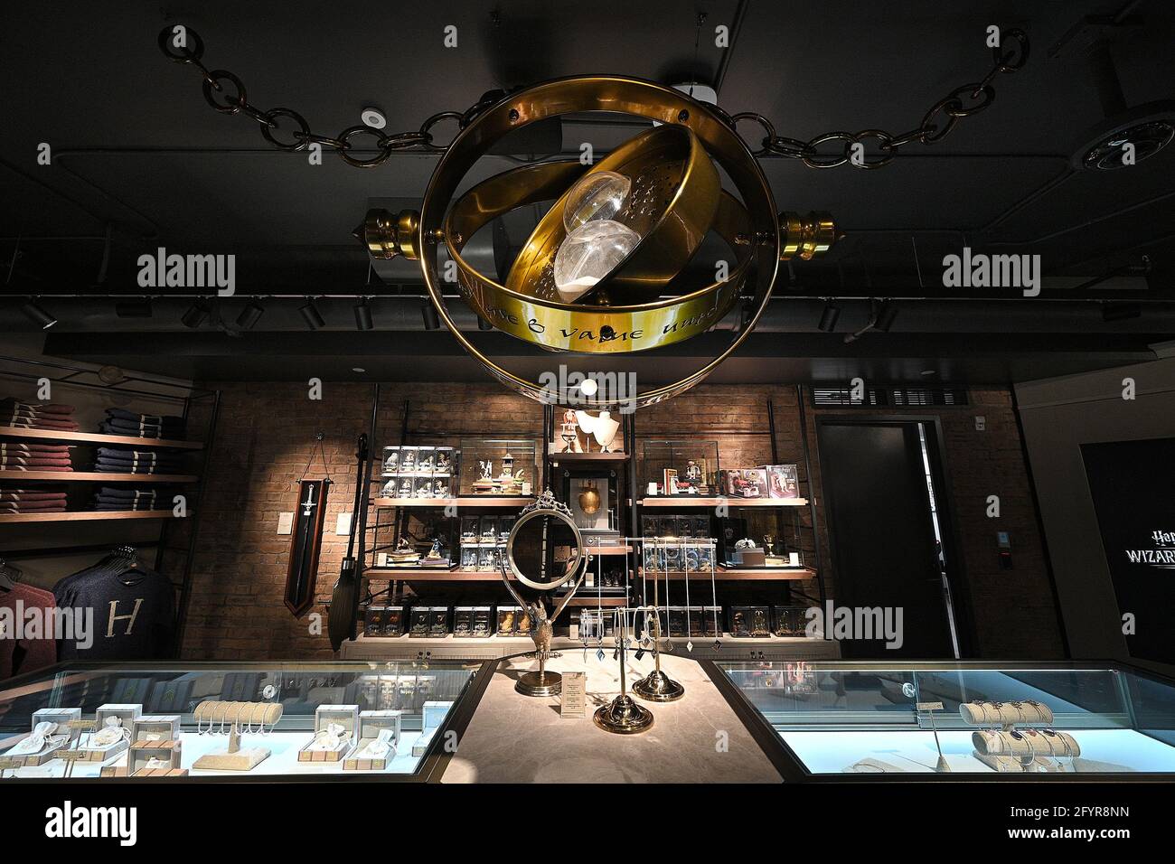Movie related merchandise and decorations inside the Harry Potter ...