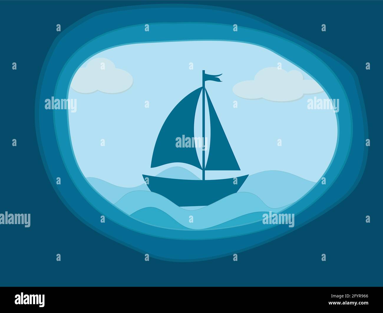 Beautiful view modern boat Stock Vector Images - Alamy
