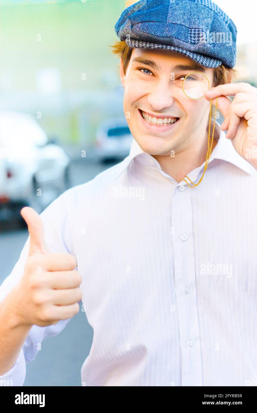 Monocle And Hat High Resolution Stock Photography and Images - Alamy