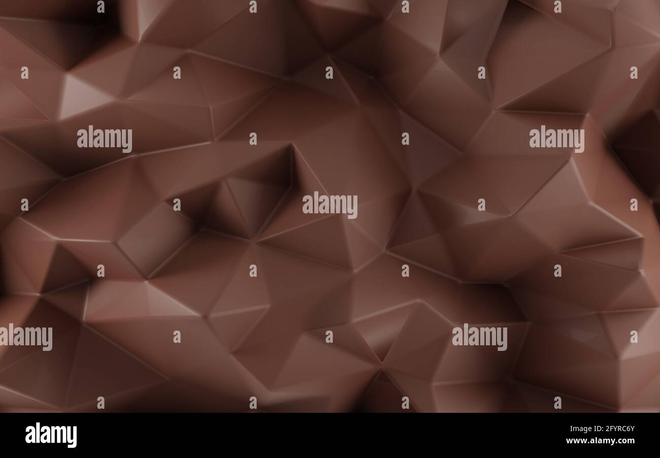 Abstract faceted triangular geometric chocolate background Stock Photo ...