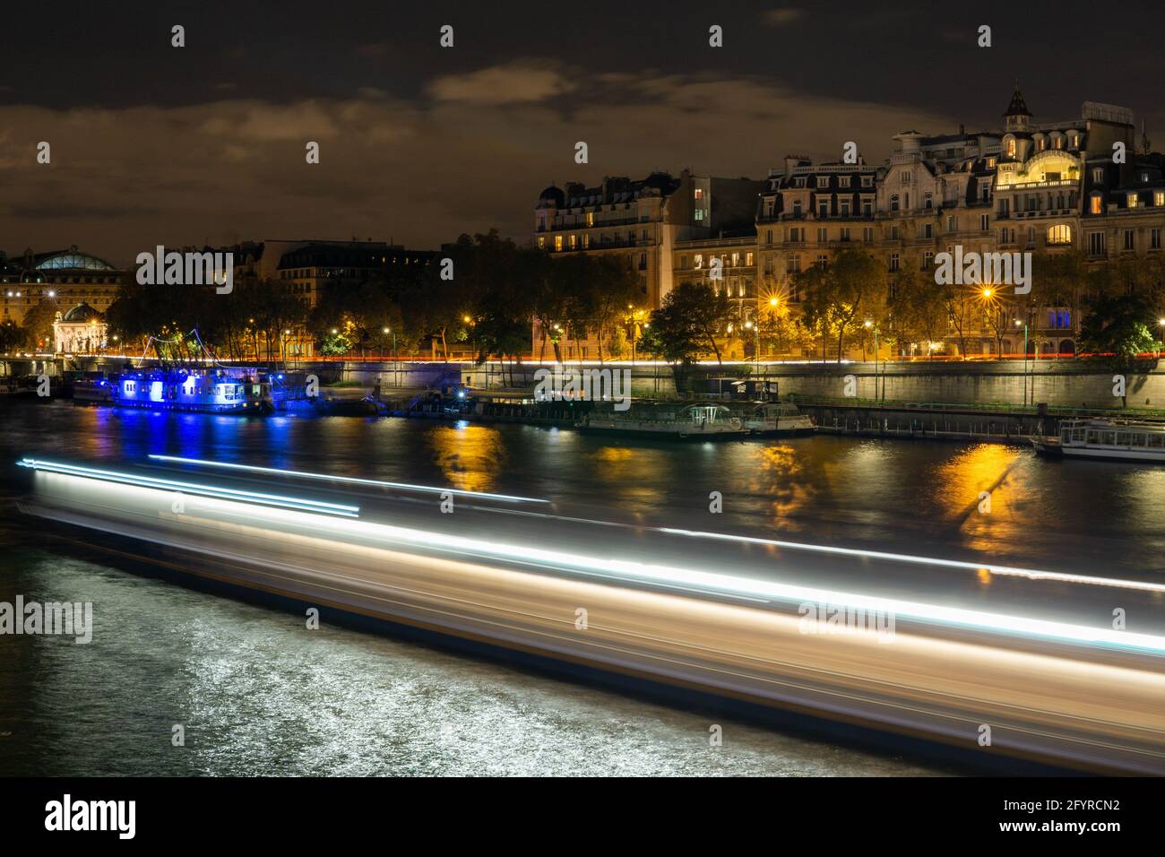 Night view of the center of Paris, France Stock Photo - Alamy