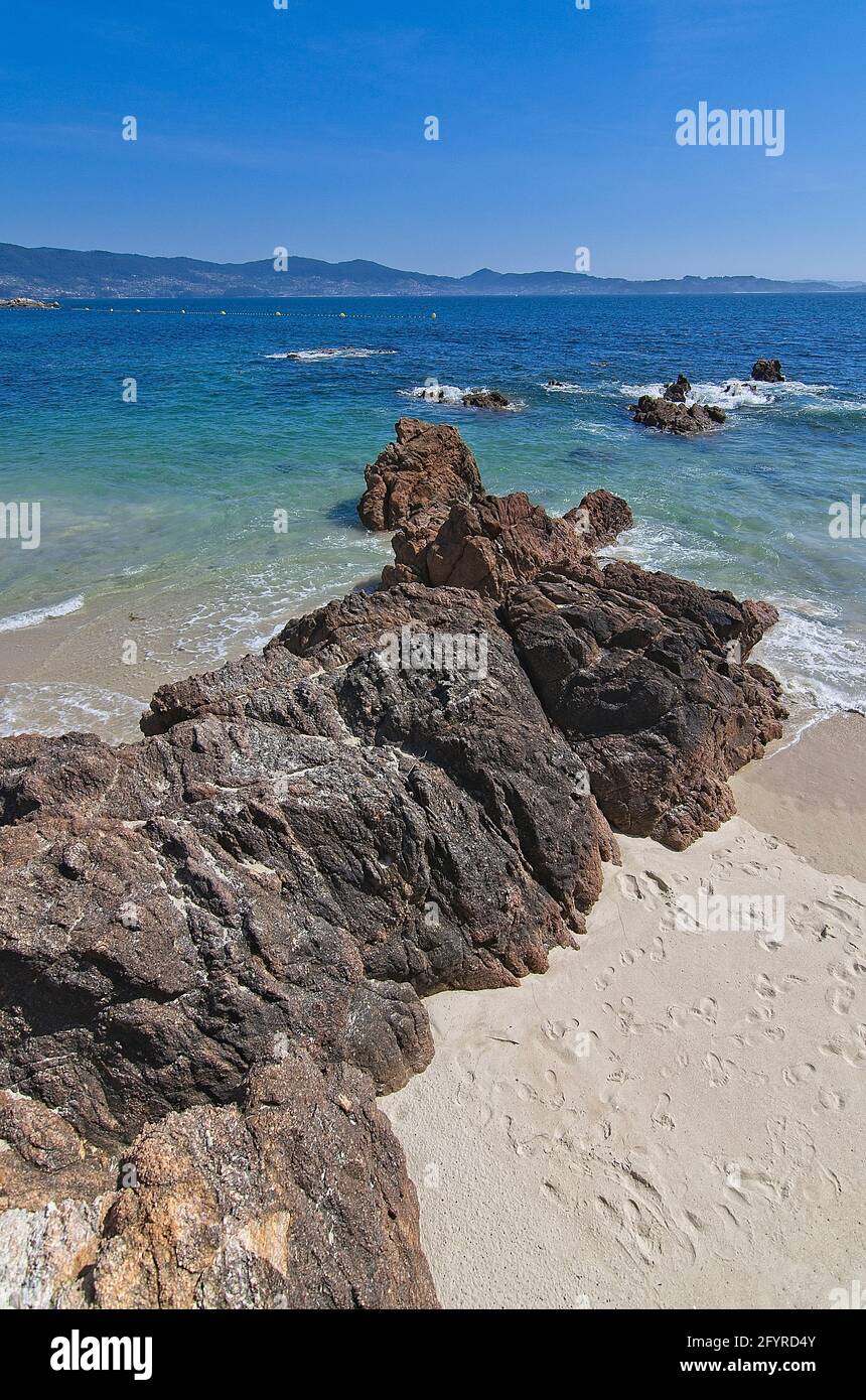 Sunny day at the beach. Vacation scene Stock Photo - Alamy