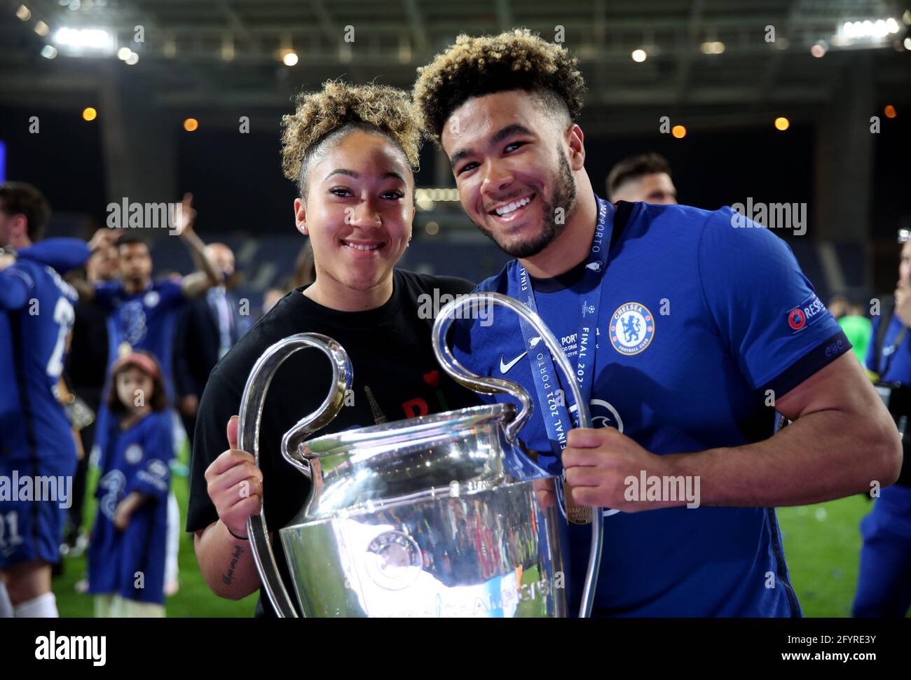 Chelsea's Reece James with his sister Lauren James following the the ...