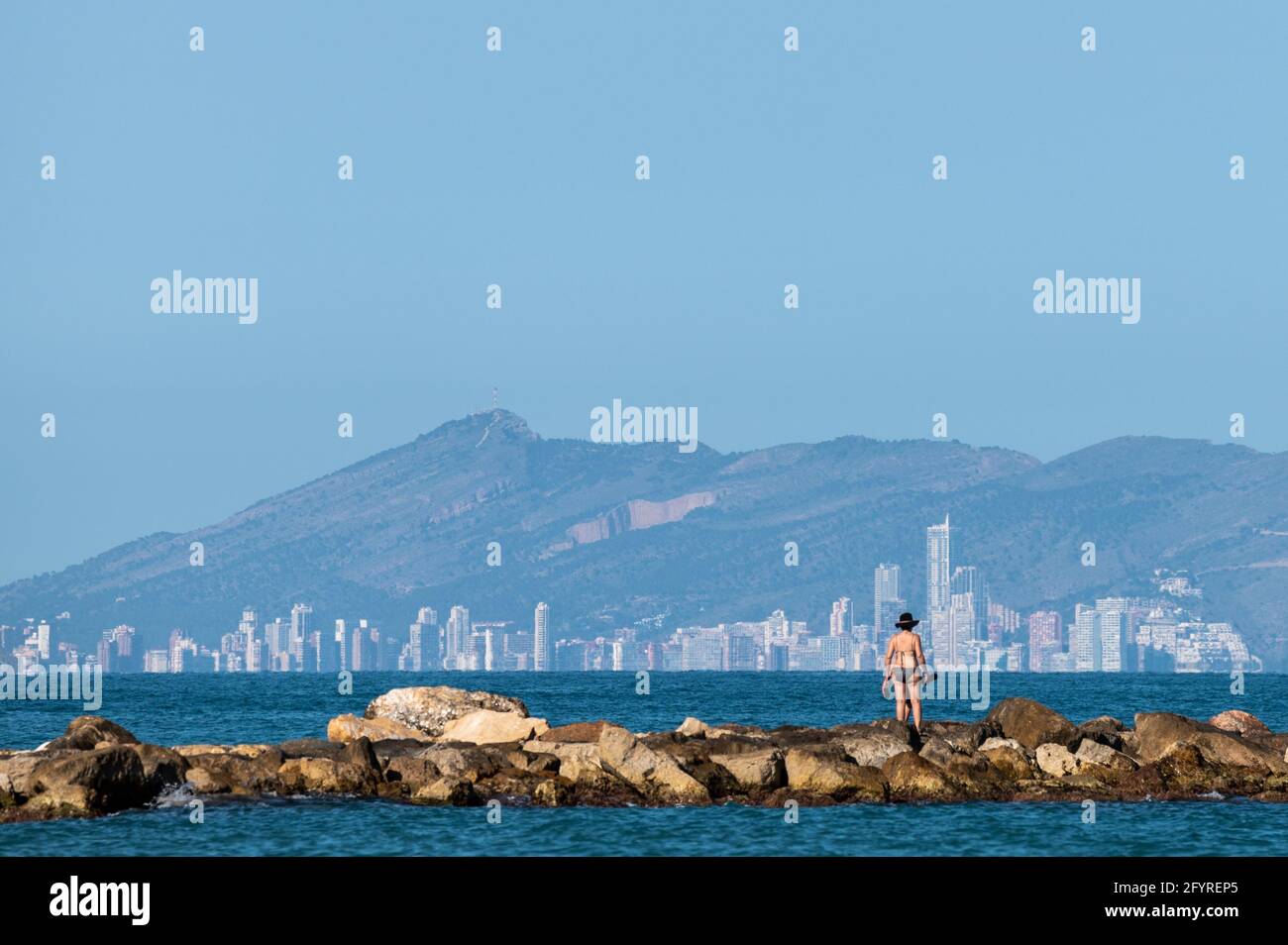 Benidorm beach mask hi-res stock photography and images - Alamy