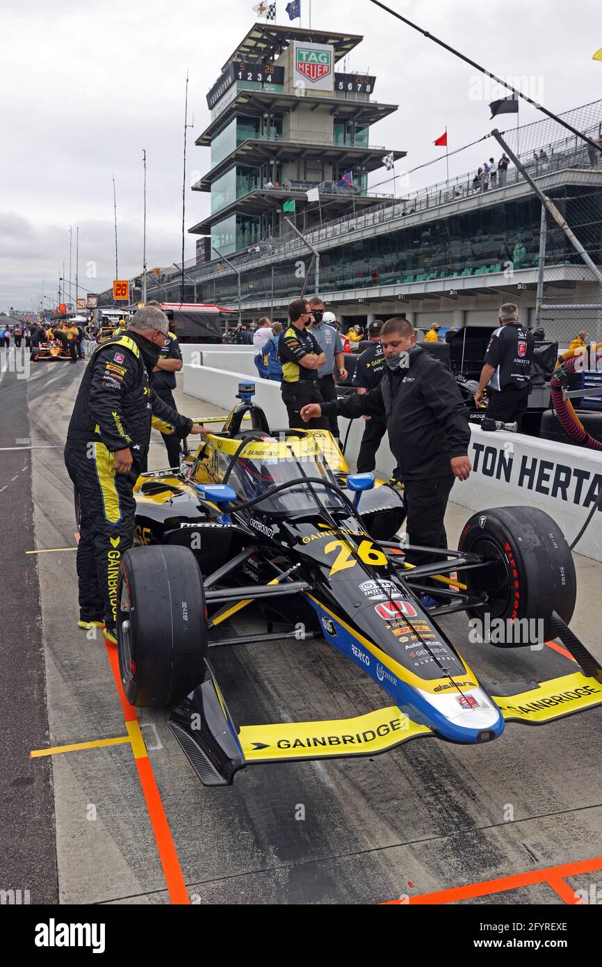 Indianapolis, Indiana, USA. 28th May, 2021. NTT Indy Car Series car ...