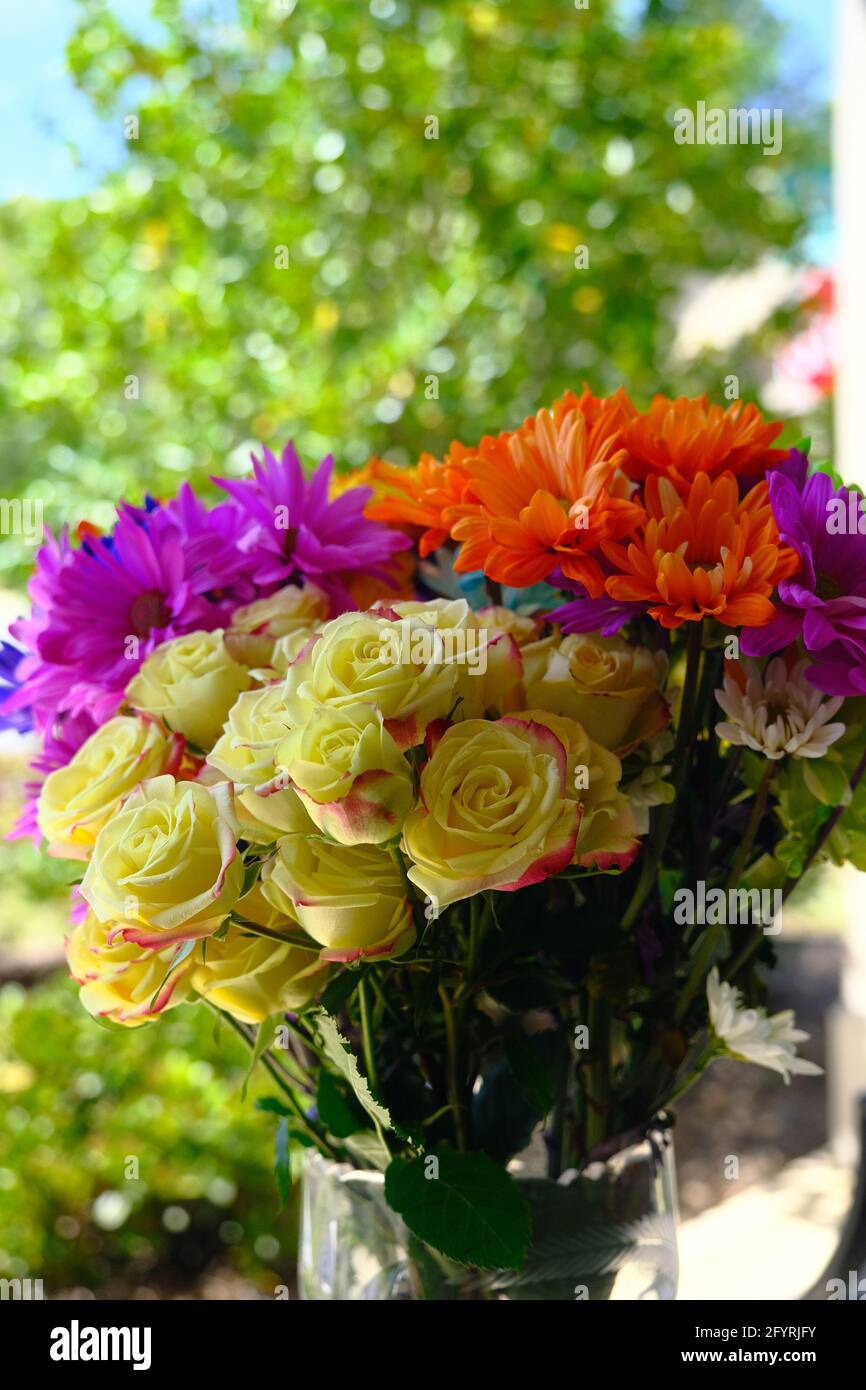 Colorful Flower Bouquet Stock Photo - Alamy