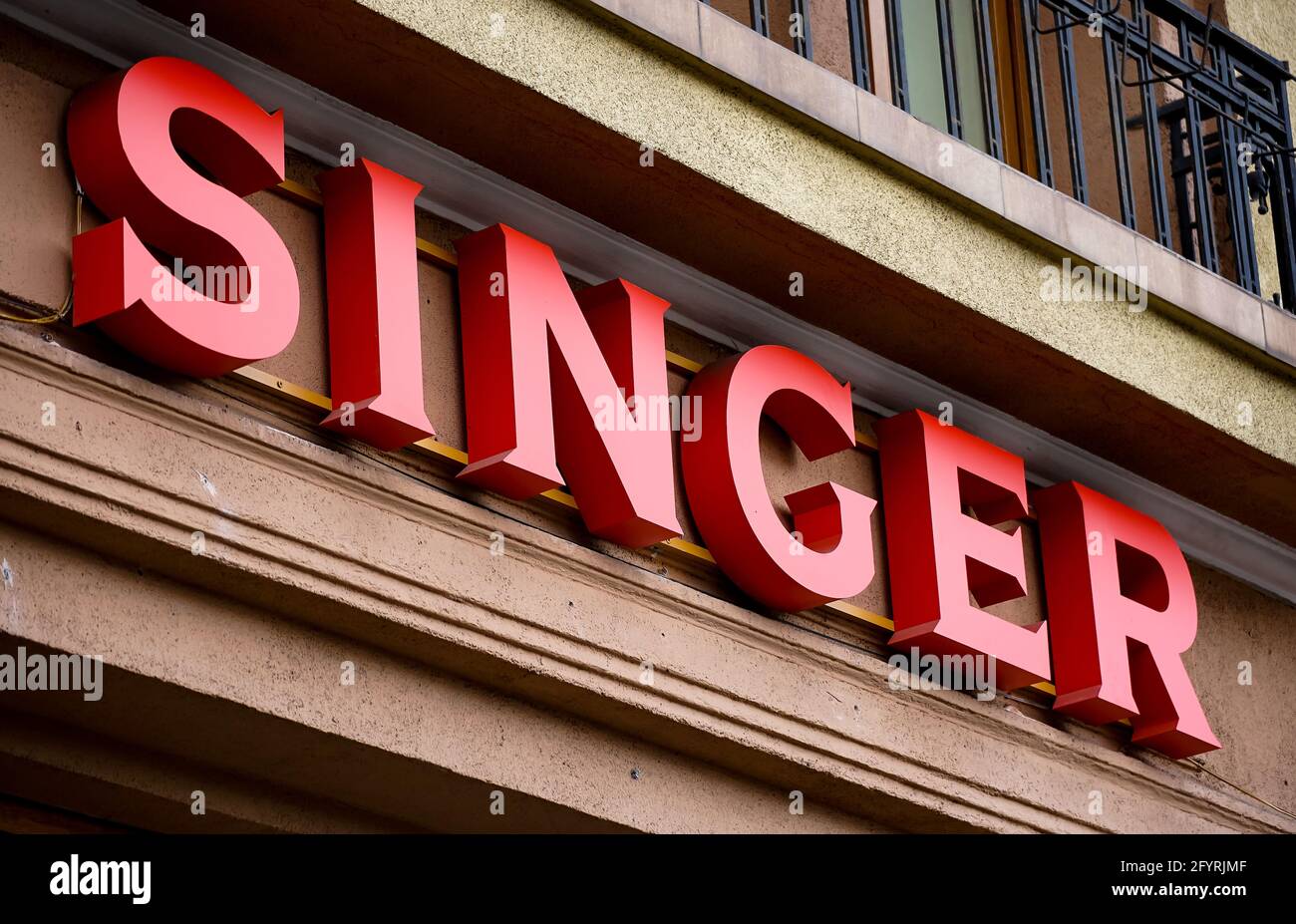 Bucharest, Romania - April 08, 2021: Singer Corporation logo of ...