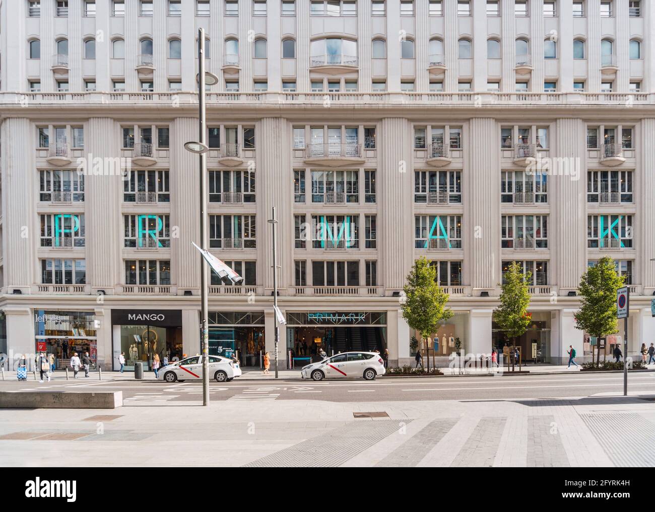 MADRID, SPAIN - May 11, 2021: Facade of the building Primark in Madrid ...