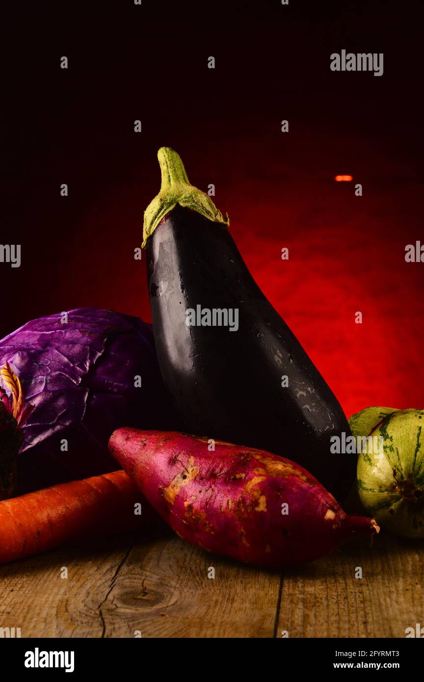 Mix of different vegetables on the table Stock Photo - Alamy