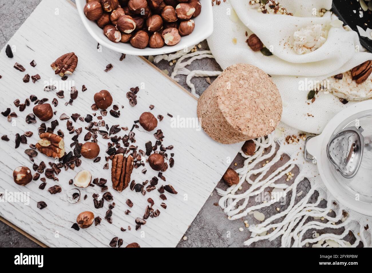 Top view of ingredients for delicious dessert preparation Stock Photo ...