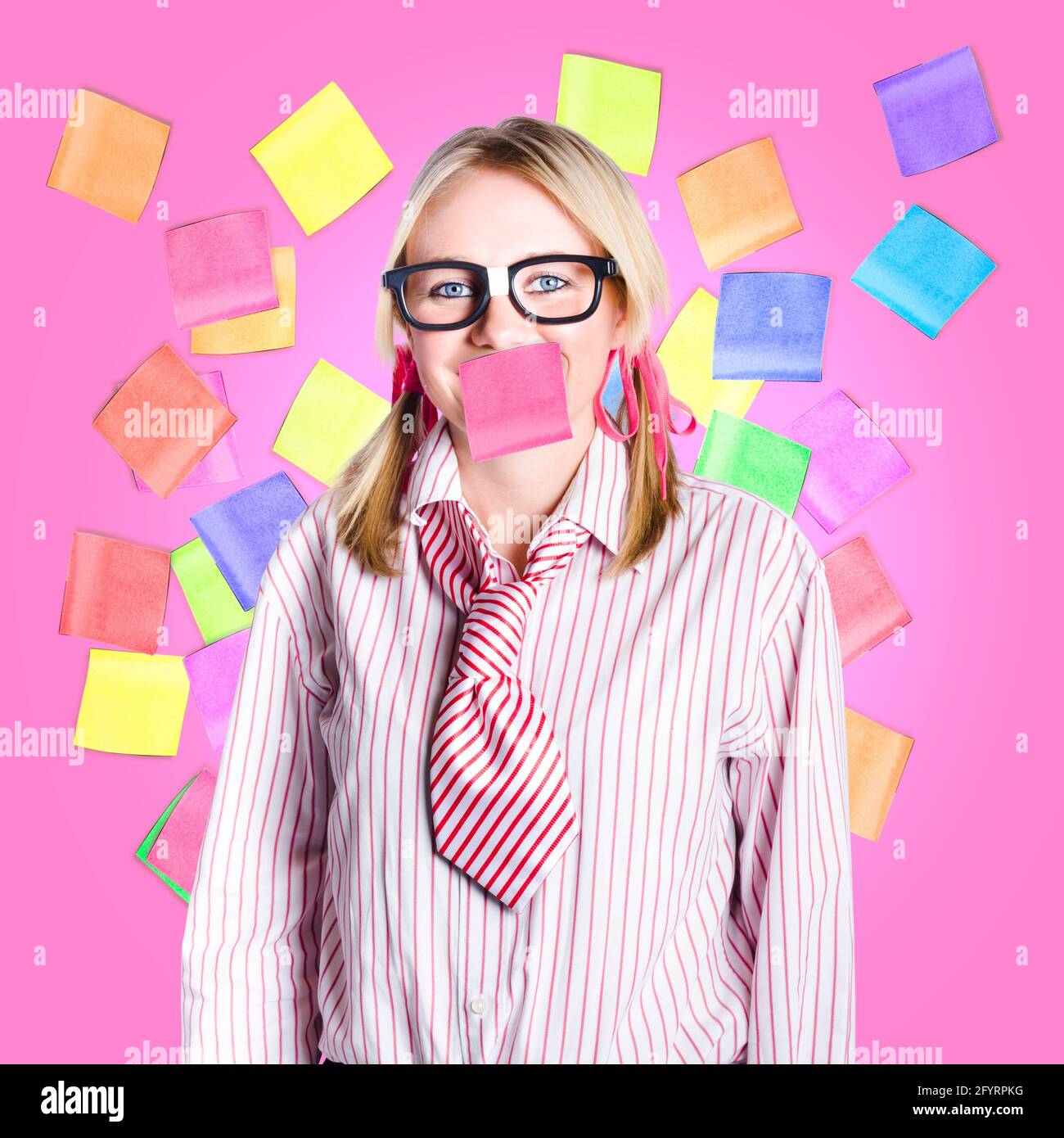 Overworked Secretary In Office High Resolution Stock Photography and ...