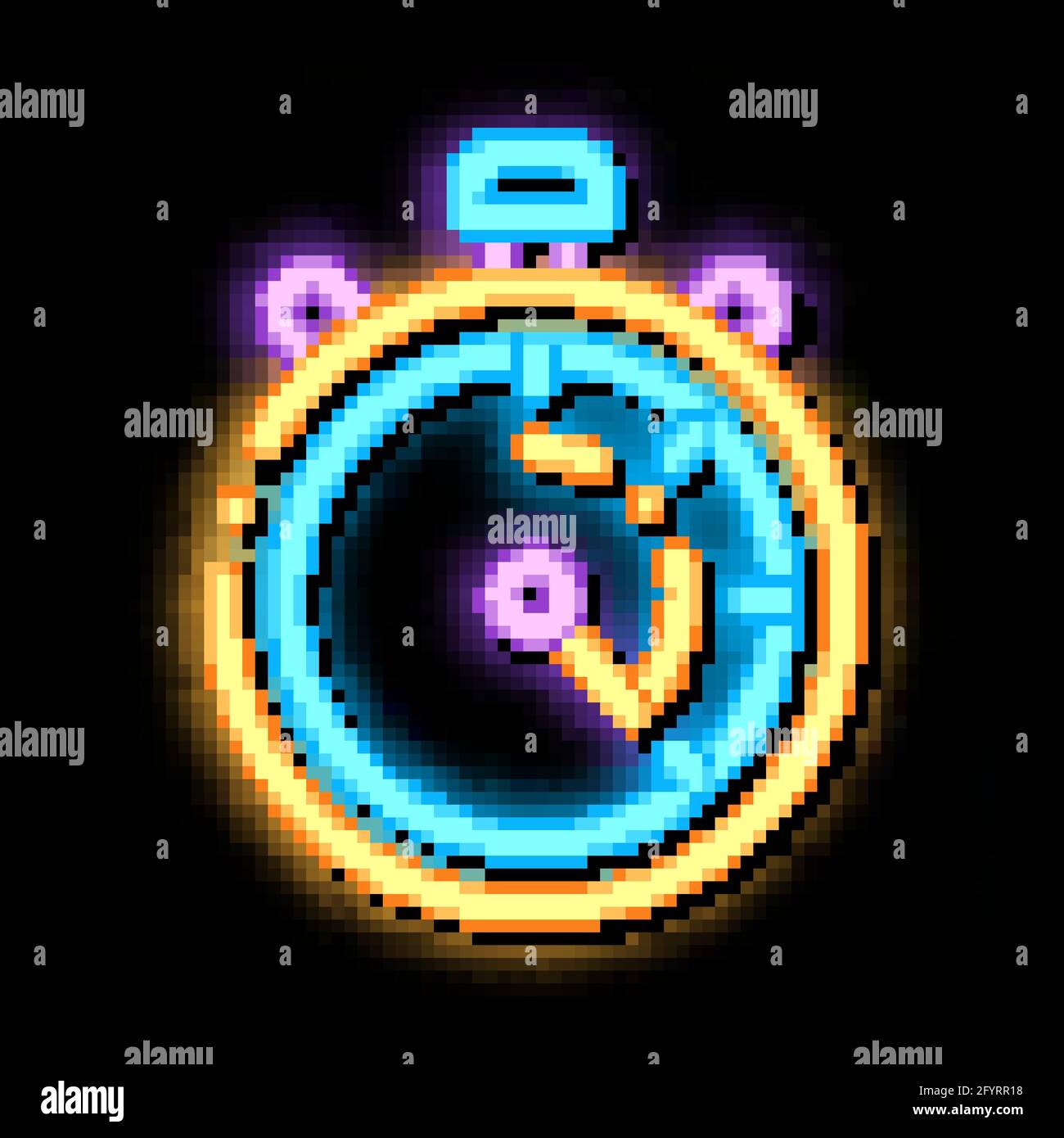 Laundry Service Stop Watch neon glow icon illustration Stock Vector ...