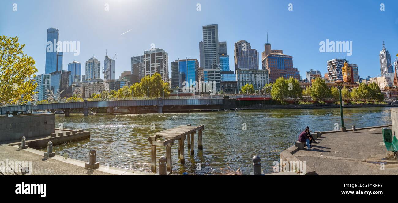 Melbourne view from old dock Stock Photo - Alamy