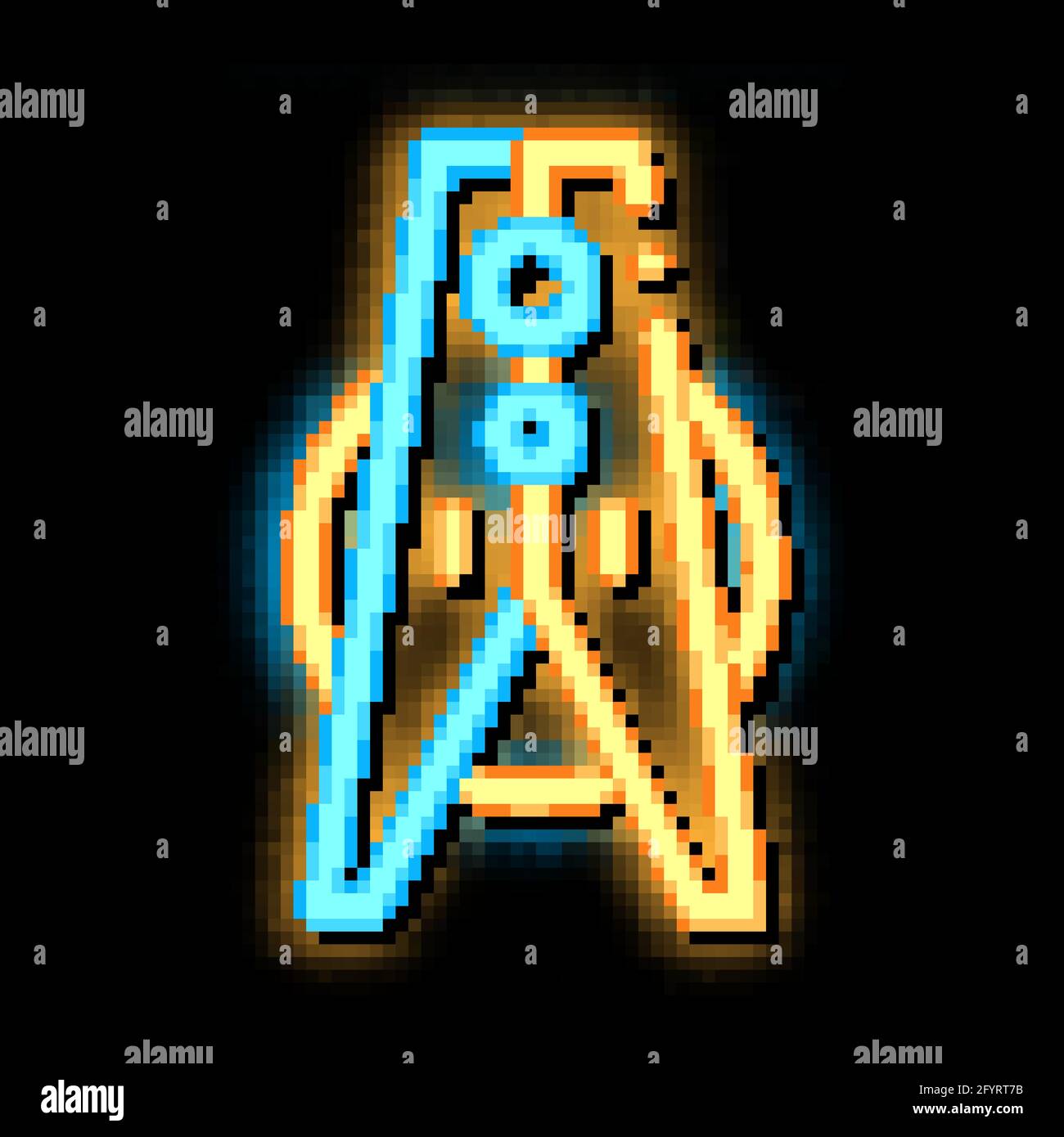 Laundry Service Clothes Peg neon glow icon illustration Stock Vector ...