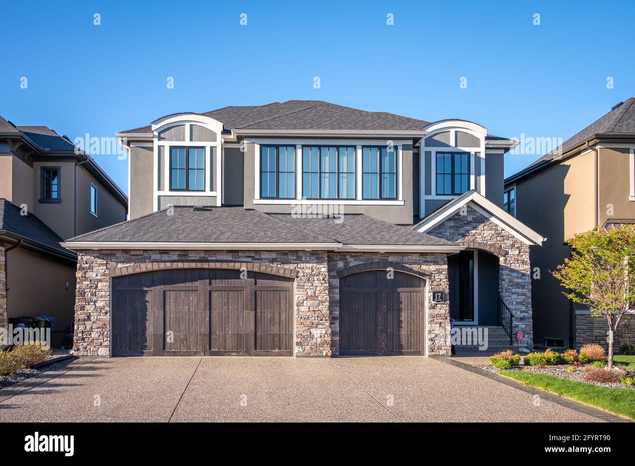 Calgary, Alberta - May 29, 2021: Beautiful modern suburban home in ...