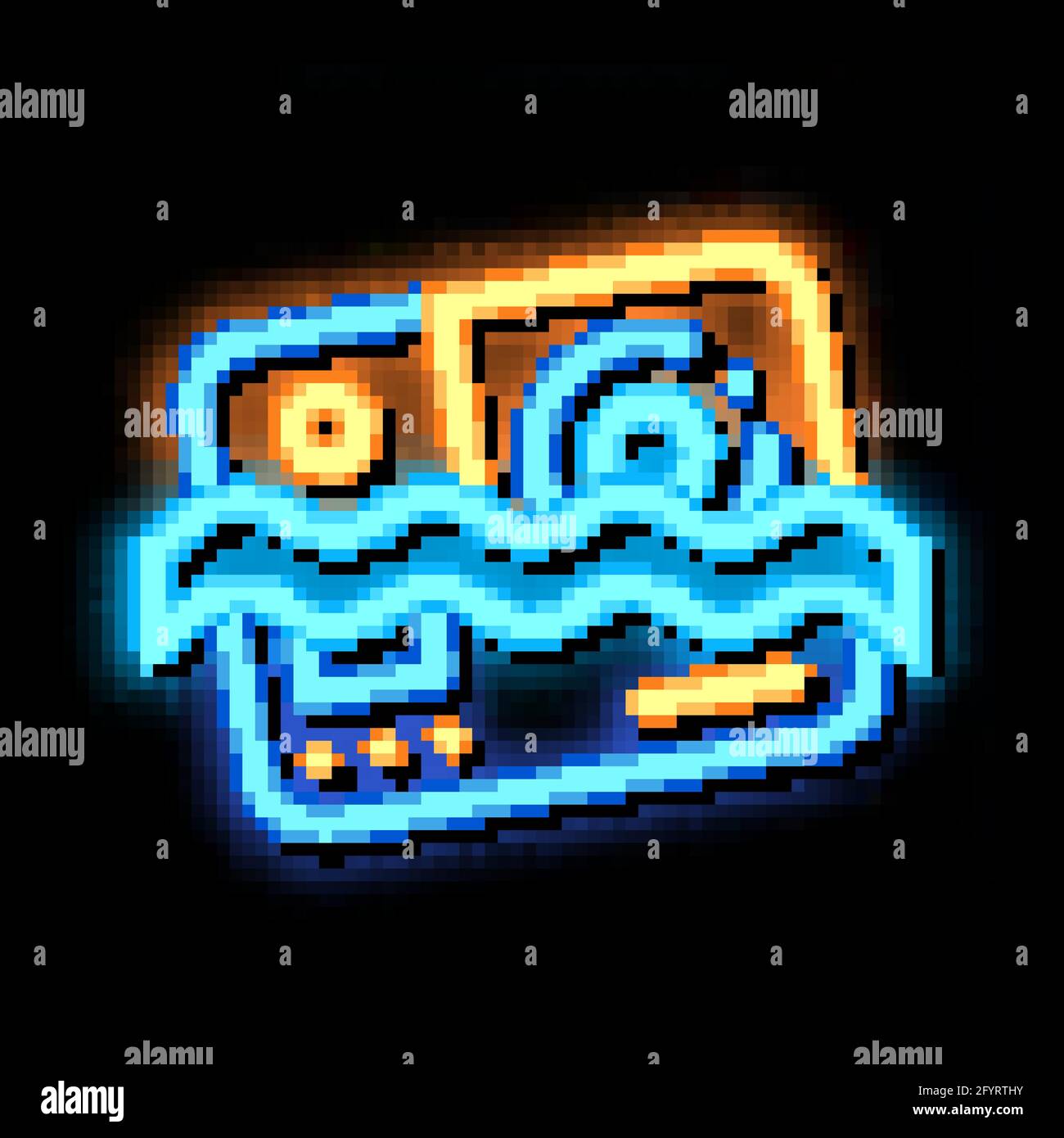 Waterproof Material Camera neon glow icon illustration Stock Vector ...