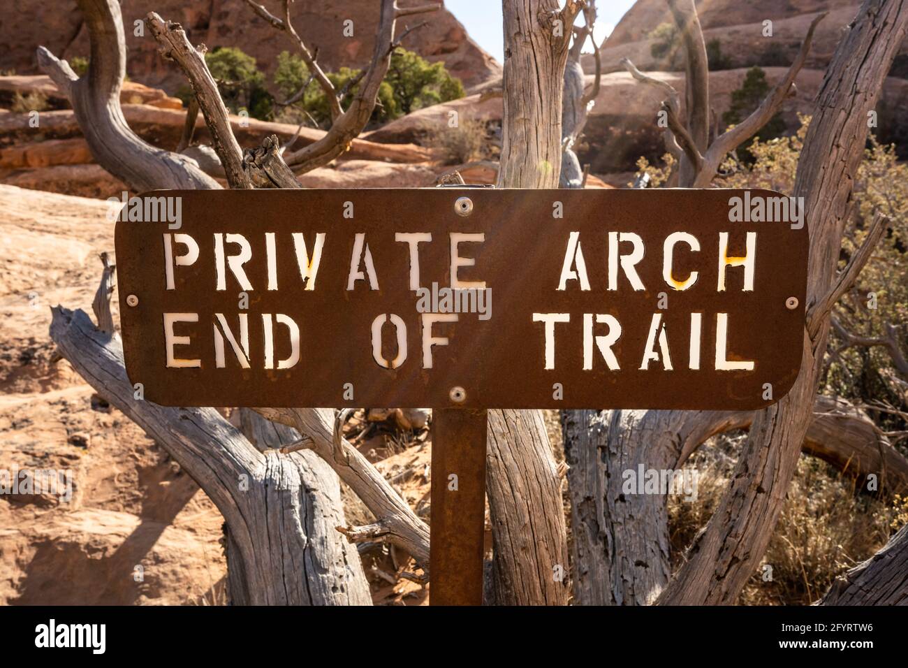 Sign trail slickrock hi-res stock photography and images - Alamy