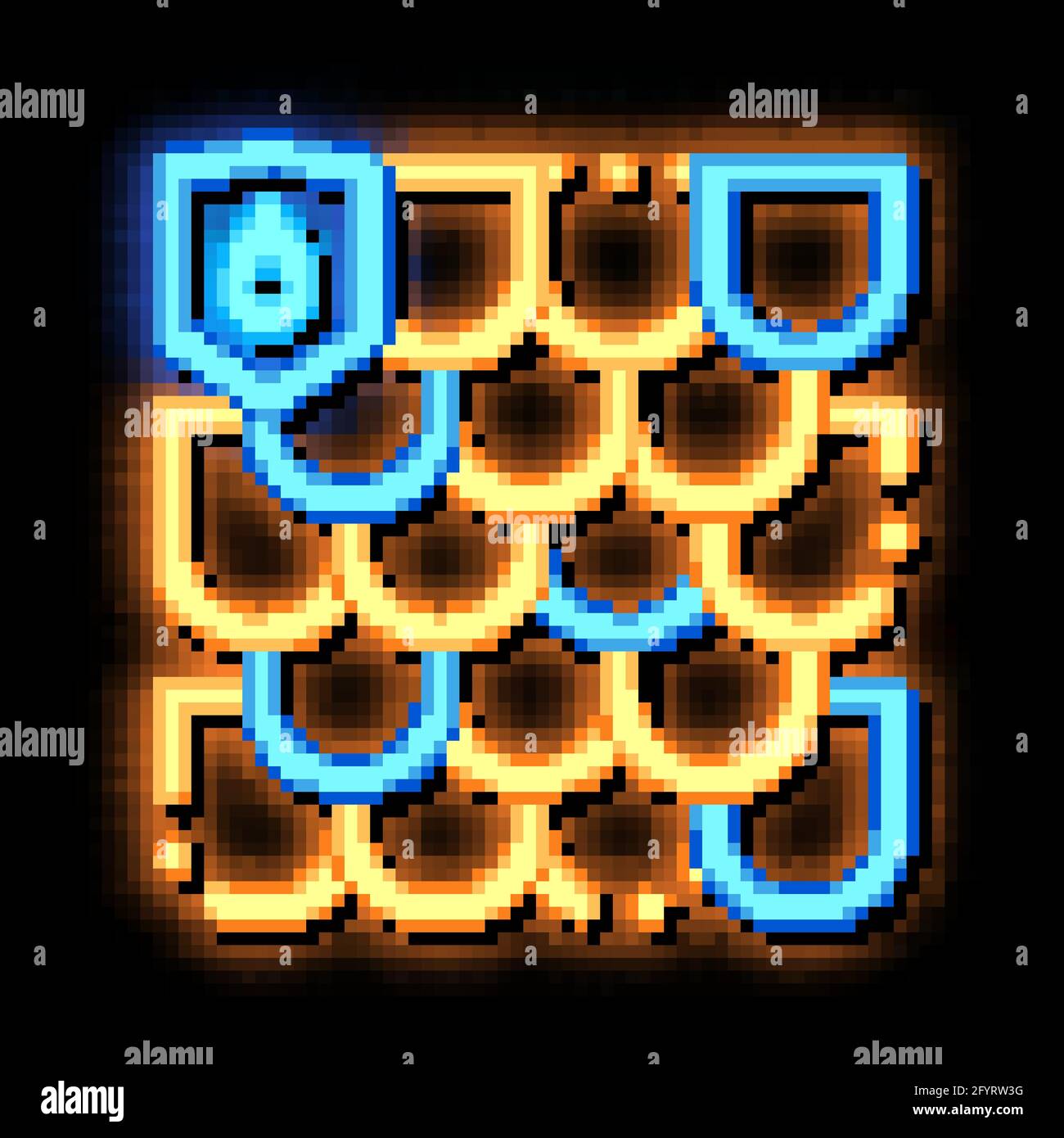 Waterproof Material Roof neon glow icon illustration Stock Vector Image ...