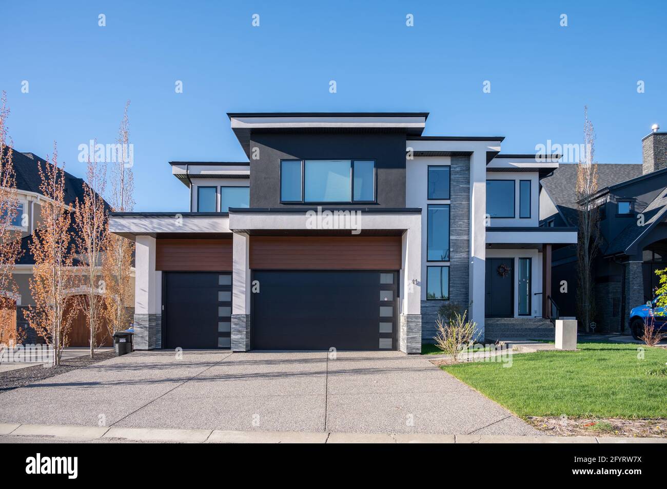 Calgary, Alberta - May 29, 2021: Beautiful modern suburban home in ...