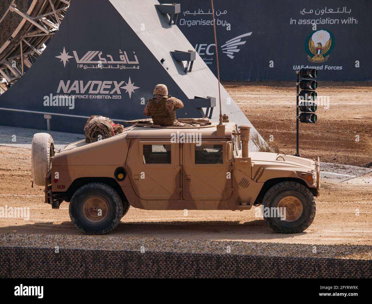 Abu Dhabi, UAE - Feb.20.2013: HMMWV(Hight mobility multipurpose wheeled ...