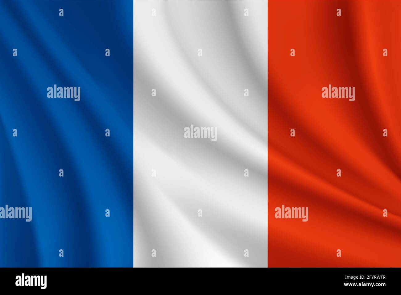 French realistic wavy flag vector Stock Vector Image & Art - Alamy