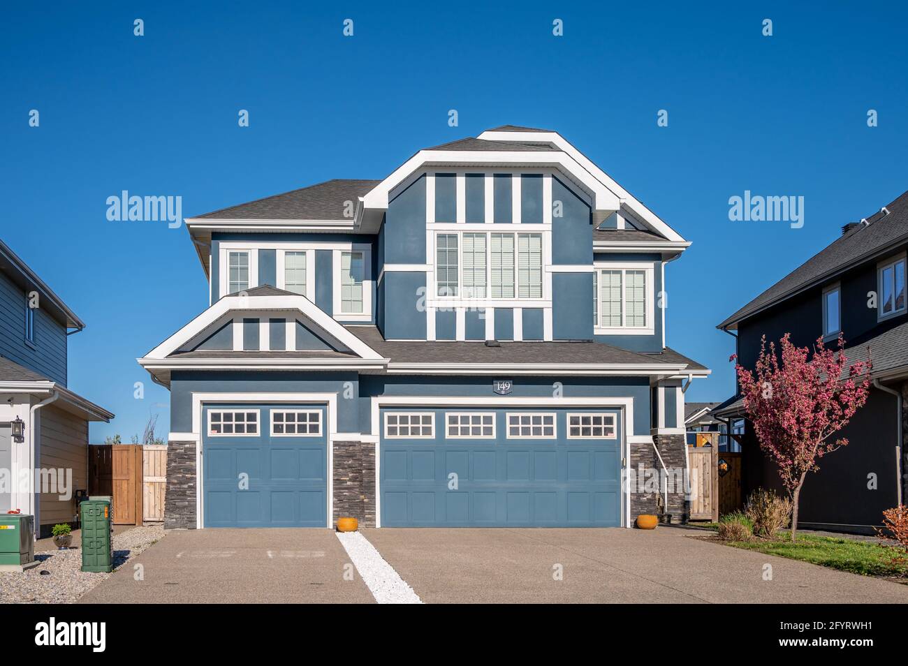 Calgary, Alberta - May 29, 2021: Beautiful modern suburban home in ...