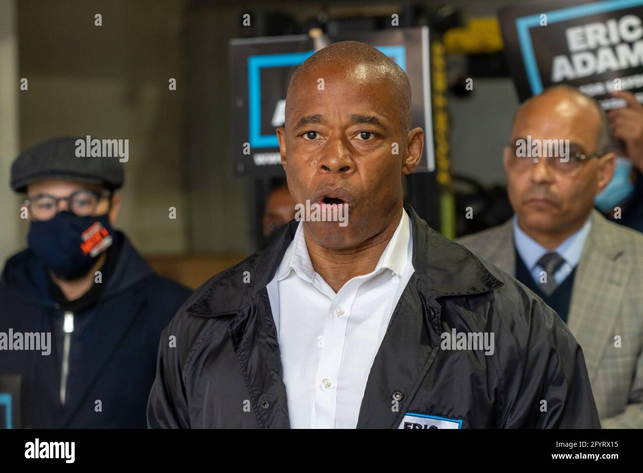 NEW YORK, NY – MAY 29: New York City mayoral candidate Eric Adams ...