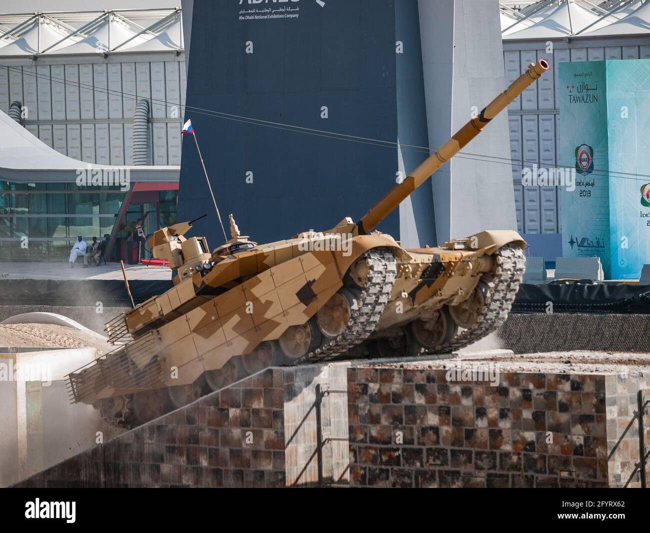Abu Dhabi, UAE - Feb.20.2013: Rosoboronexport T-90MS MBT (Main Battle ...