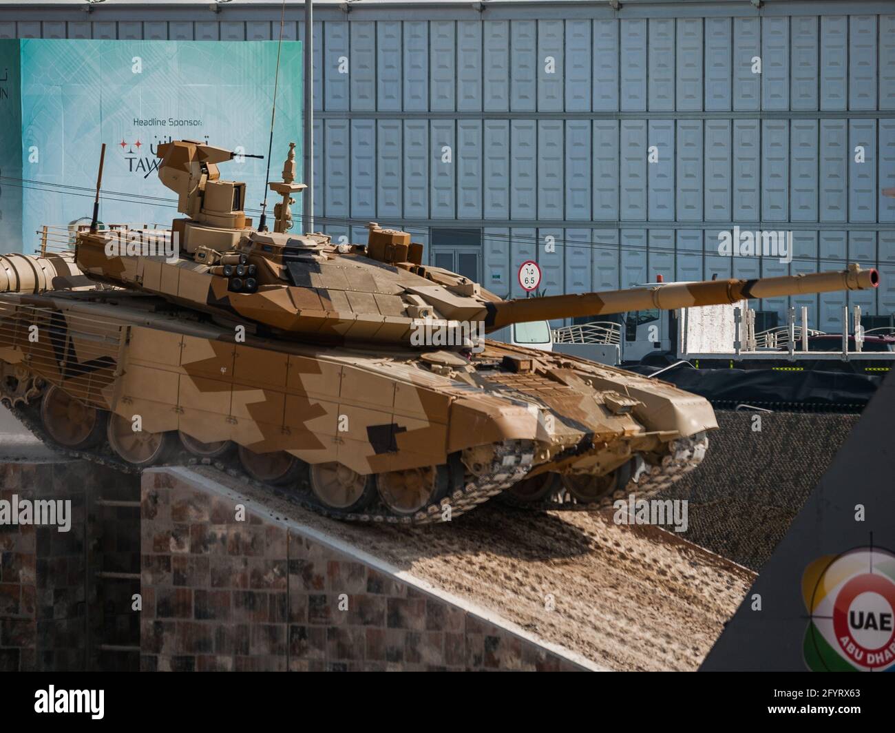 Abu Dhabi, UAE - Feb.20.2013: Rosoboronexport T-90MS MBT (Main Battle ...