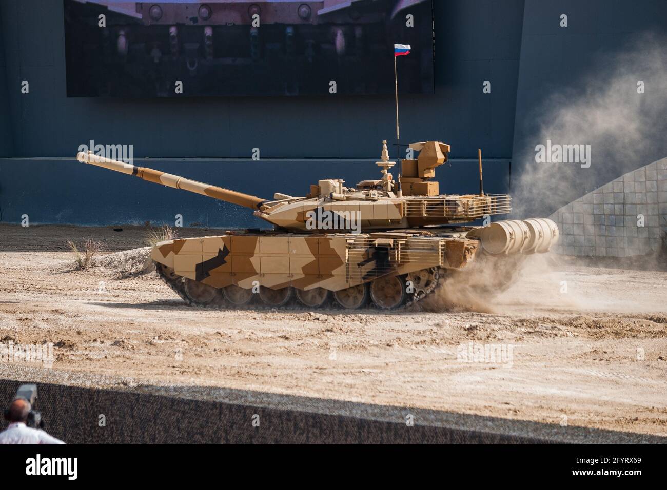 Abu Dhabi, UAE - Feb.20.2013: Rosoboronexport T-90MS MBT (Main Battle ...