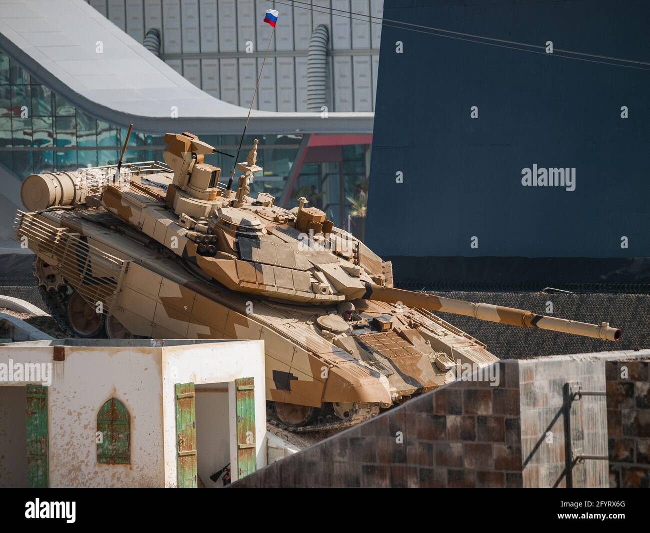 Abu Dhabi, UAE - Feb.20.2013: Rosoboronexport T-90MS MBT (Main Battle ...