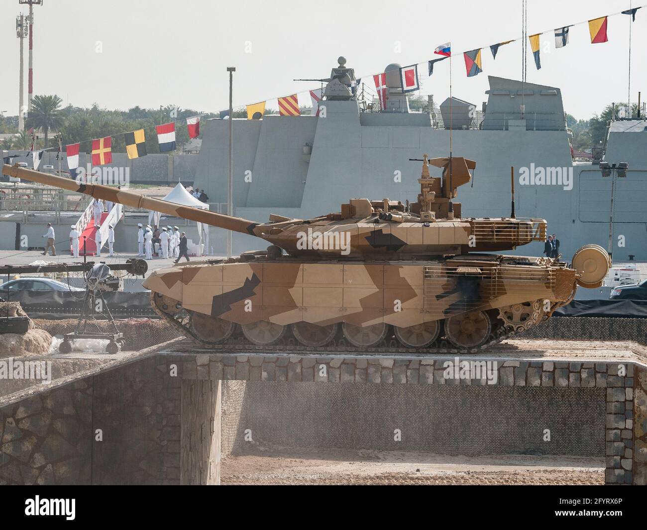Abu Dhabi, UAE - Feb.20.2013: Rosoboronexport T-90MS MBT (Main Battle ...