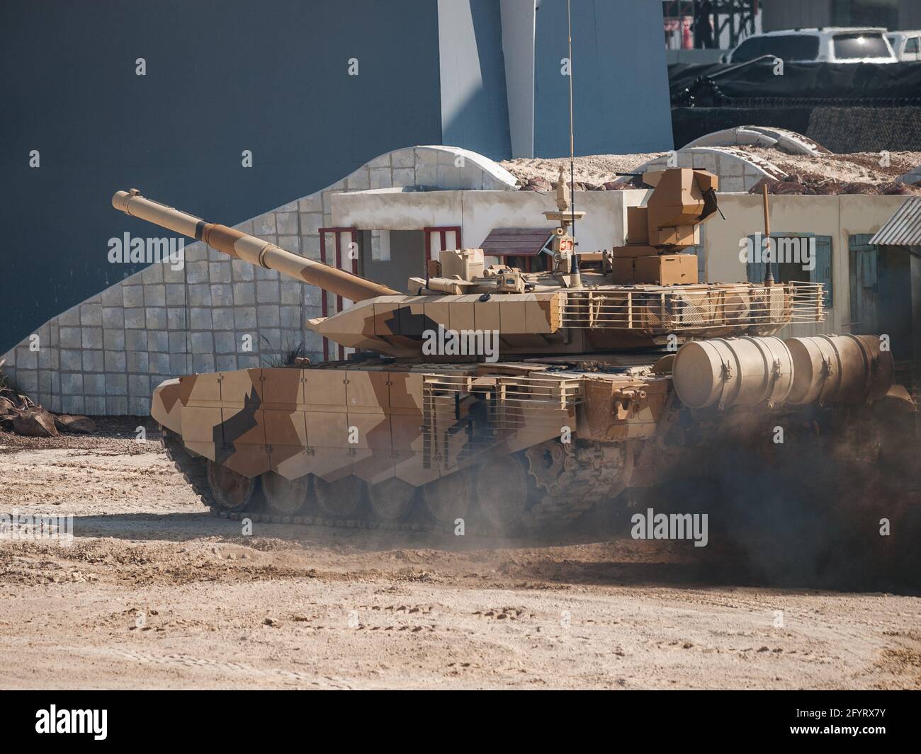 Abu Dhabi, UAE - Feb.20.2013: Rosoboronexport T-90MS MBT (Main Battle ...