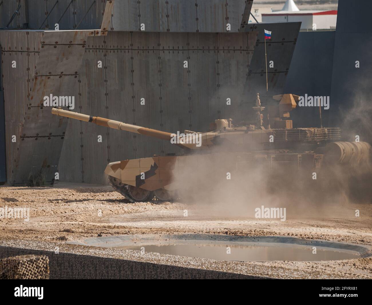 Abu Dhabi, UAE - Feb.20.2013: Rosoboronexport T-90MS MBT (Main Battle ...