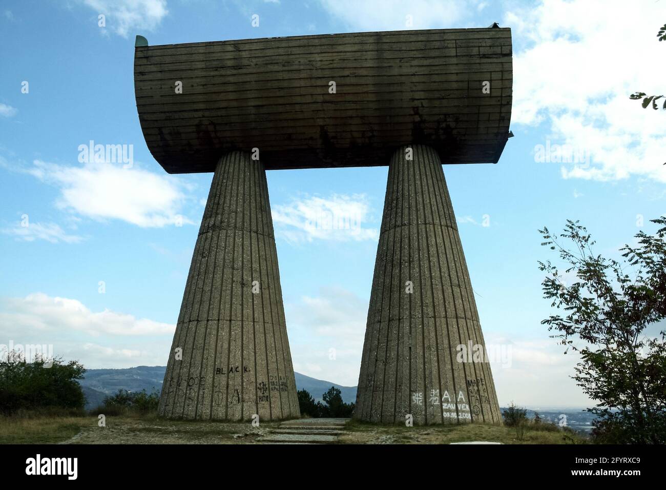 Picture of the monument to the miners of Kosovska Mitrovica, Kosovo ...