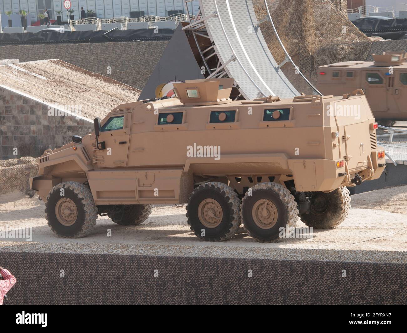 Abu Dhabi, UAE - Feb.20.2013: Streit group typhoon 6x6 APC armoured ...