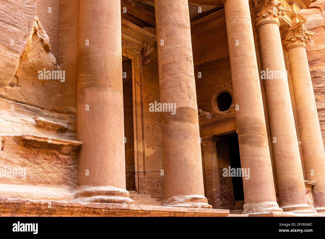 Corinthian columns, lower parts suffered from floods and were restored ...