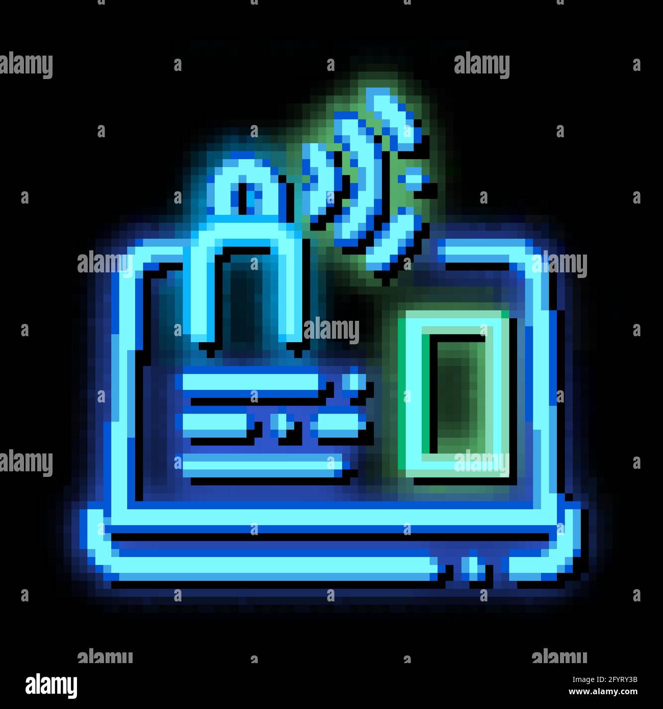 Artificial Personal Assistant neon glow icon illustration Stock Vector ...